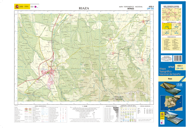 432-1 Riaza 1:25.000 - Mapas excursionistas y topográficos - Mapiberia f&b