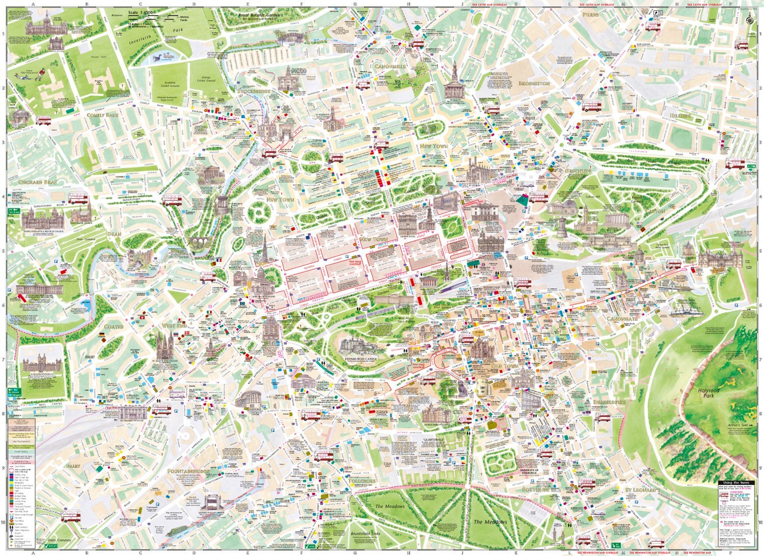 Edimburgo 1:4.500 Plano ilustrado - Mapas de carreteras - Mapiberia f&b