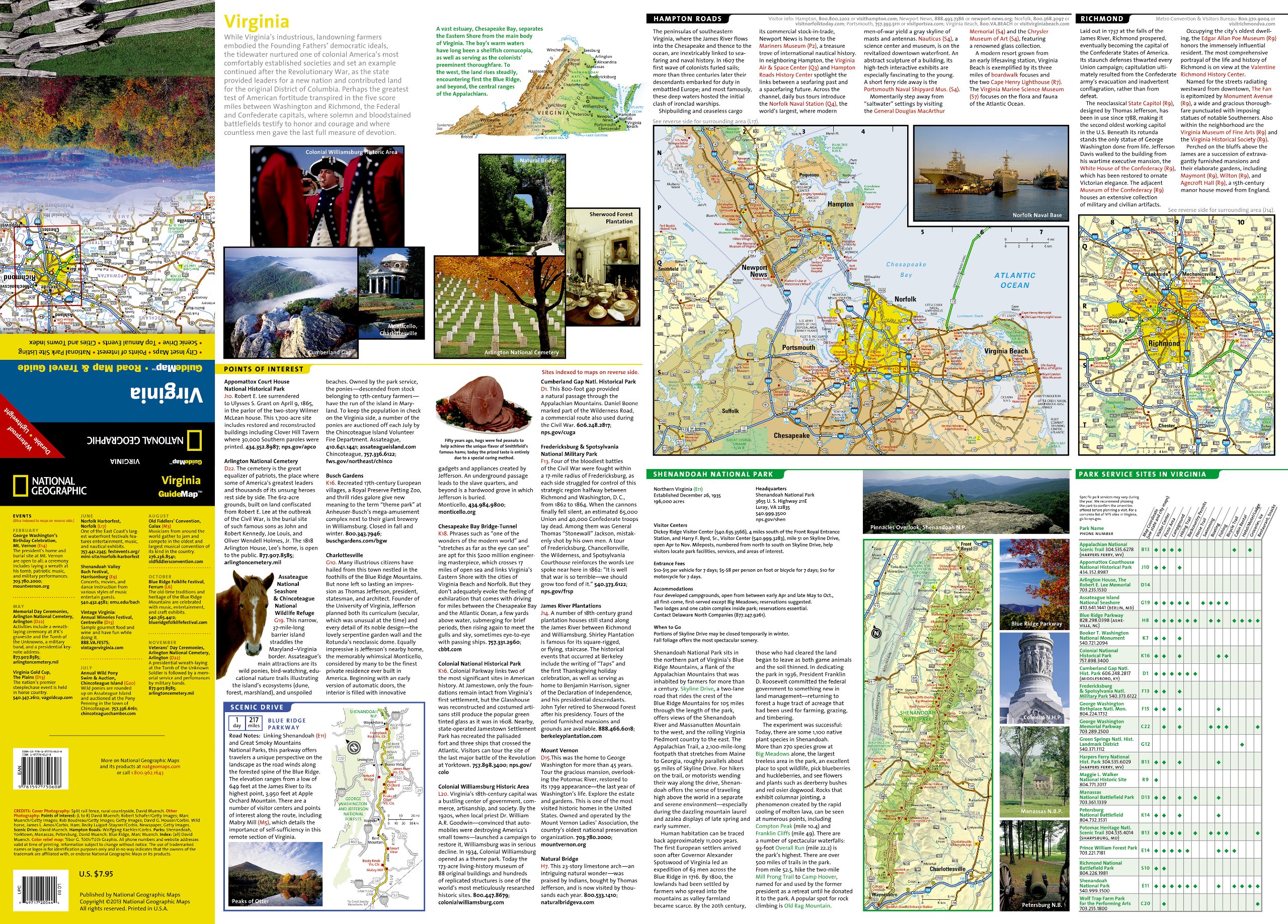 Virginia Mapa-guía - Mapas de carreteras - Mapiberia f&b