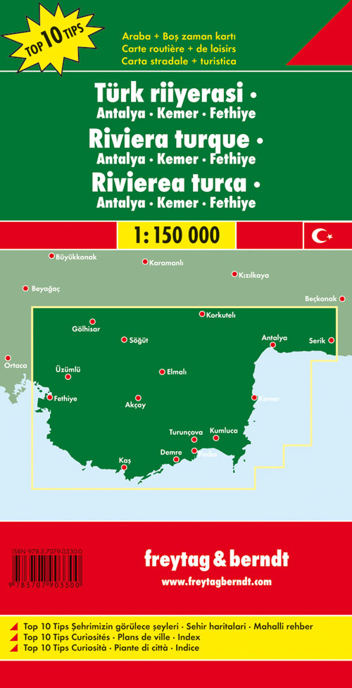 La Riviera Turca - Antalya TOP10 1:150.000 - Mapas de carreteras ...