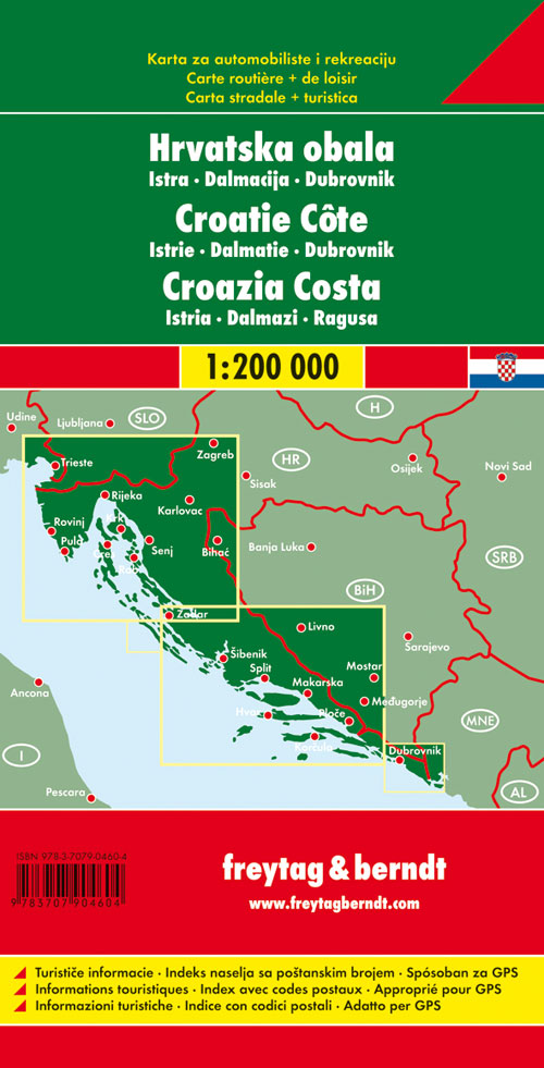 Costa Croata - Istria - Dalmacia - Dubrovnik 1:200.000 - Mapas de ...