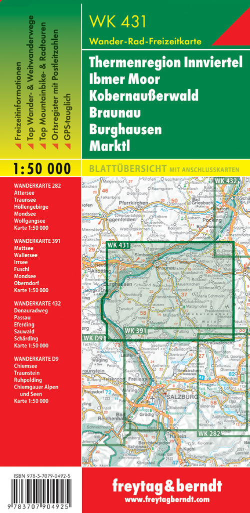 WK 431 Thermenregion Innviertel Ibmer Moor 1:50.000 - Mapas ...