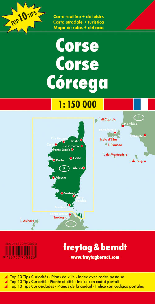 Córcega 1:150.000 - Mapas de carreteras - Mapiberia f&b