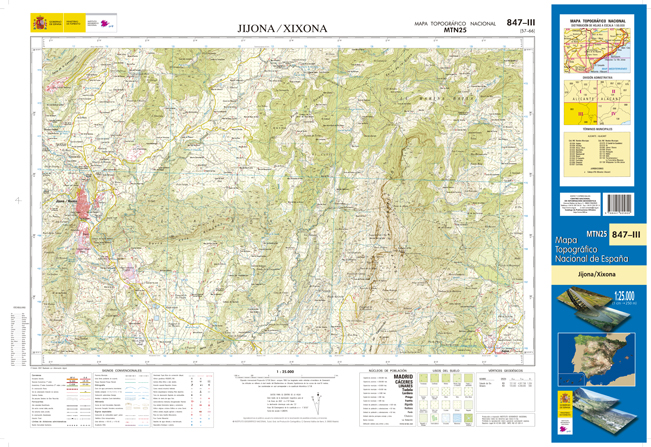 847-3 Jijona-Xixona - Mapas excursionistas y topográficos - Mapiberia f&b