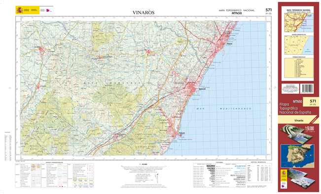 571 Vinarós 1:50.000 - Mapas excursionistas y topográficos - Mapiberia f&b