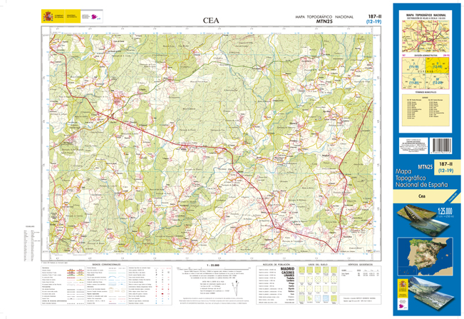 187-2 Cea 1:25.000 - Mapas excursionistas y topográficos - Mapiberia f&b