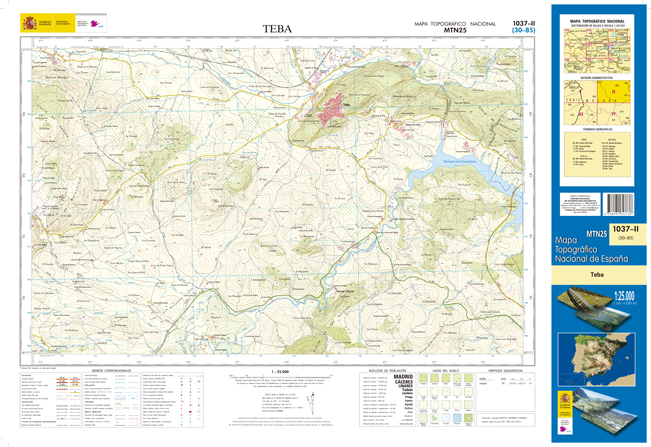 1037-2 Teba 1:25.000 - Mapas excursionistas y topográficos - Mapiberia f&b