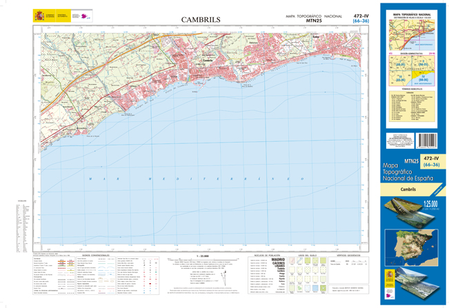 472-4 Cambrils 1:25.000 - Mapas excursionistas y topográficos ...