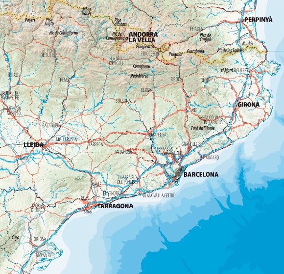 Cataluña Catalunya 1 300 000 Mapas De Carreteras Mapiberia Fandb