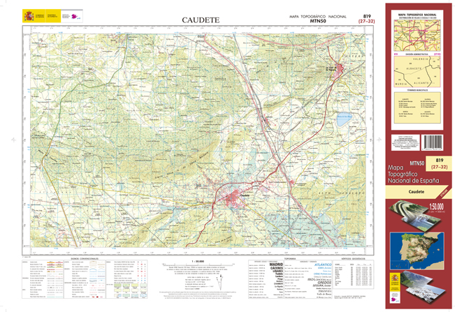 819 Caudete 1:50.000 - Mapas excursionistas y topográficos - Mapiberia f&b